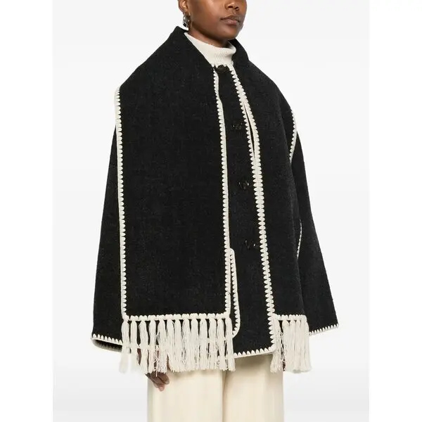 TOTEME Oversized Jacket With Fringed Trim