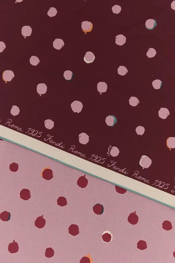 Fendi Printed Silk Reversible Foulard
