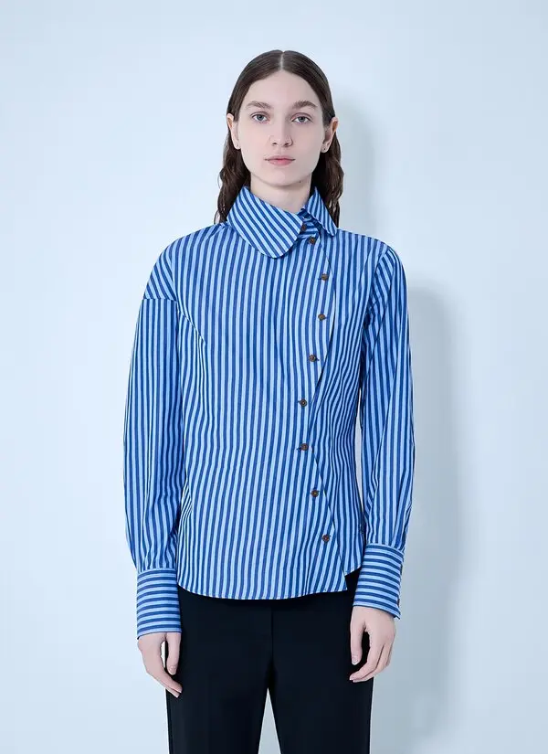 VIVIENNE WESTWOOD Bella Striped Cotton Poplin Shirt