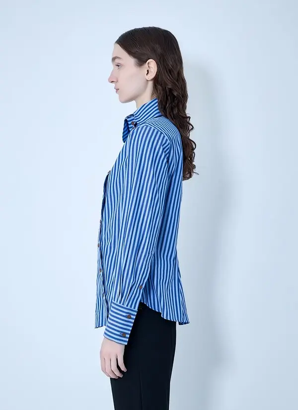 VIVIENNE WESTWOOD Bella Striped Cotton Poplin Shirt