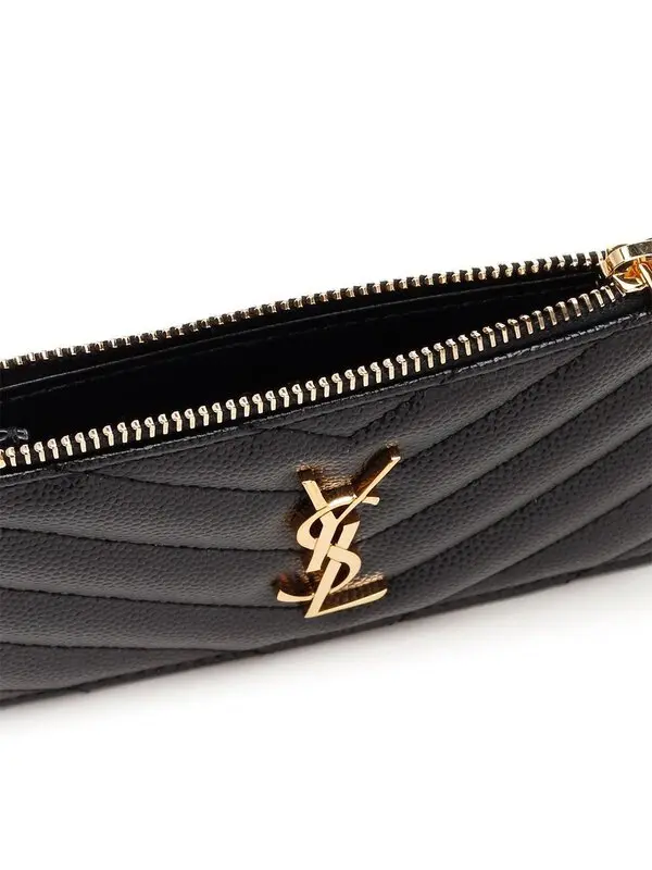 Saint Laurent Cassandre Card Case - Black