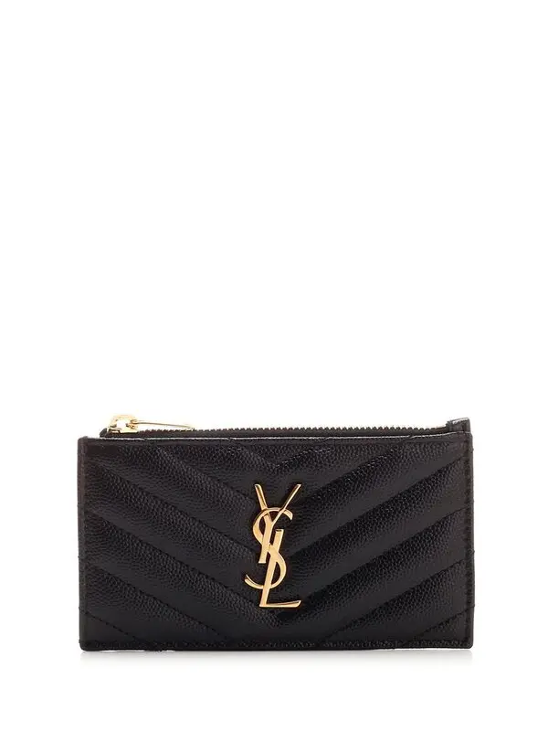Saint Laurent Cassandre Card Case - Black
