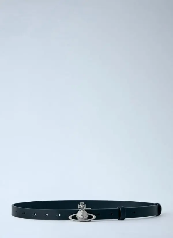 VIVIENNE WESTWOOD Small Orb Buckle Leather Belt
