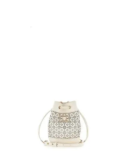 ROGER VIVIER Mini Bucket Bag With Perforated Design