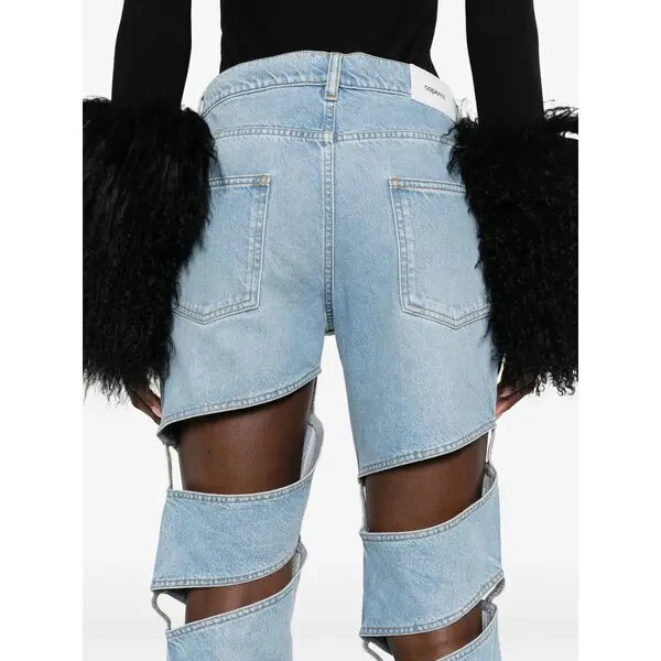 Coperni Denim Straight-leg Jeans With Cut-out Detailing - Blue