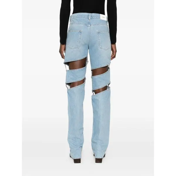 Coperni Denim Straight-leg Jeans With Cut-out Detailing - Blue
