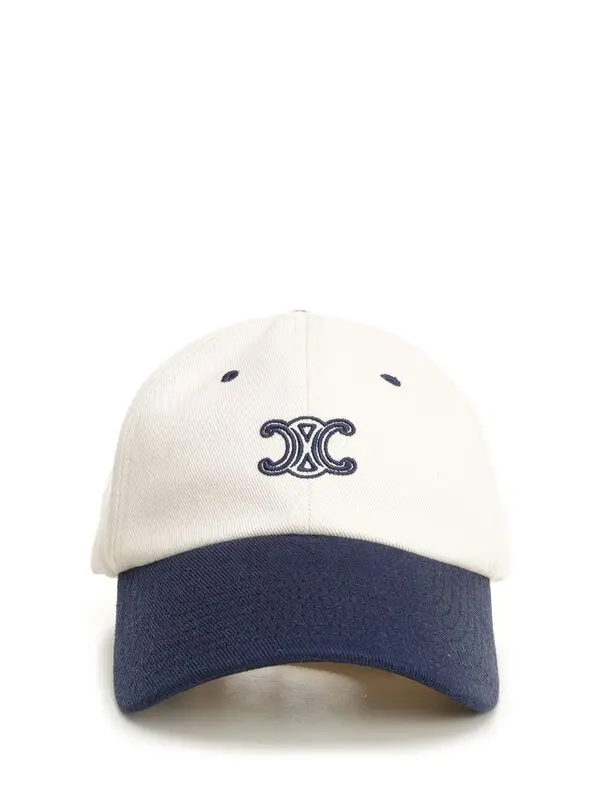 Celine Triomphe Baseball Cap - White