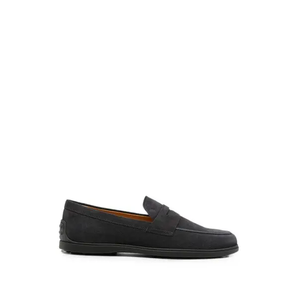 TOD'S Suede Penny Slot Loafers - Blue