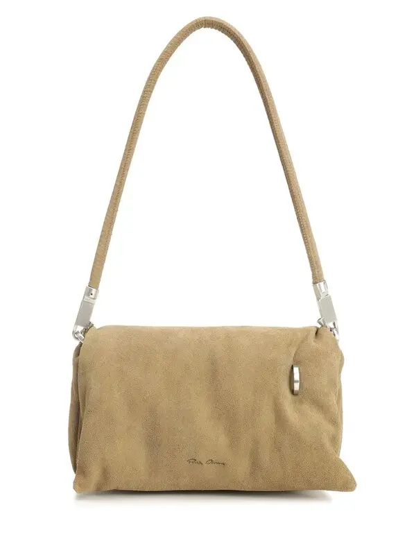 Rick Owens Padded Suede Pillow Bag - Cream