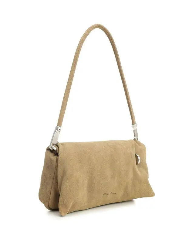 Rick Owens Padded Suede Pillow Bag - Cream