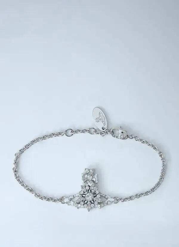 VIVIENNE WESTWOOD Mariette Chain Bracelet With Crystal Embellishments - Silver