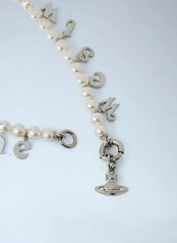 VIVIENNE WESTWOOD Leanne Pearl Necklace With Letter Charms