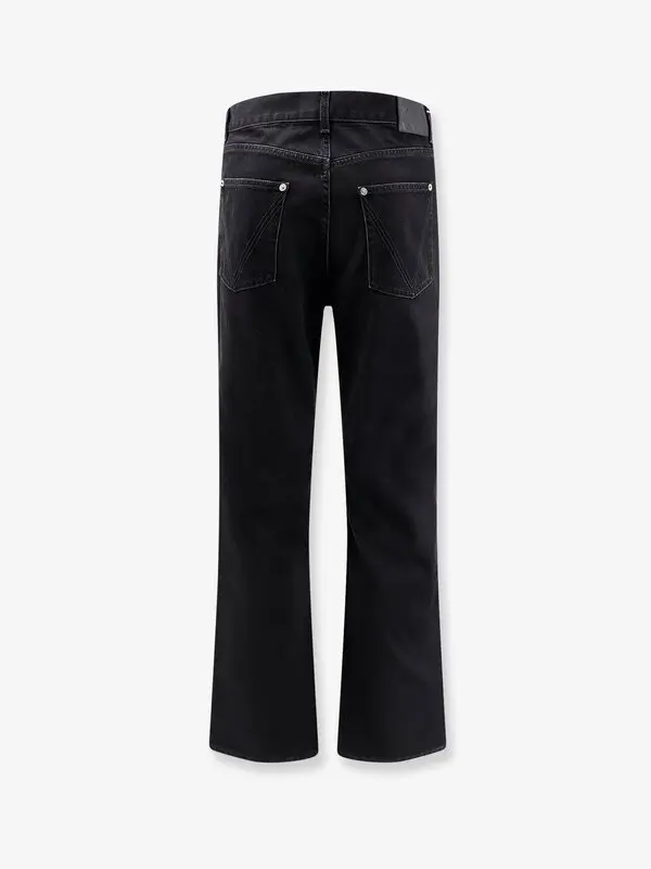 Bottega Veneta Denim Trousers With Leather Patch