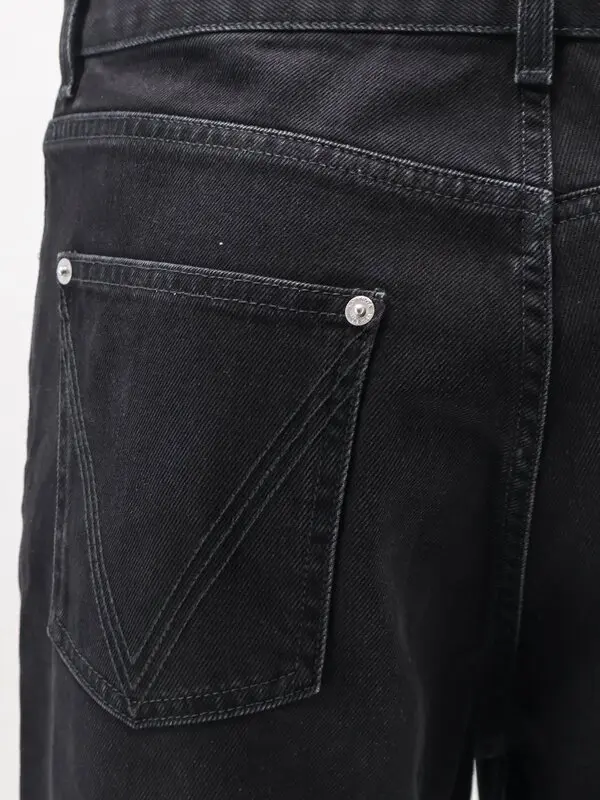 Bottega Veneta Denim Trousers With Leather Patch