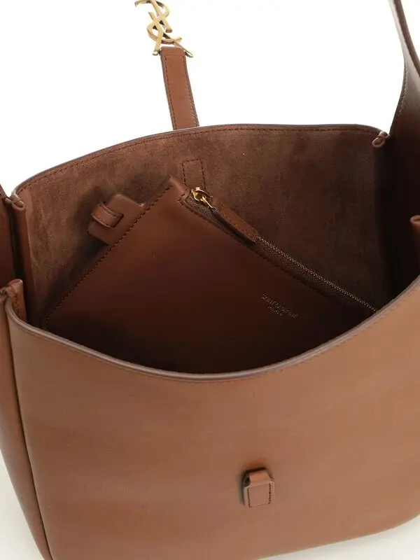 Saint Laurent Calfskin Shoulder Bag - Brown
