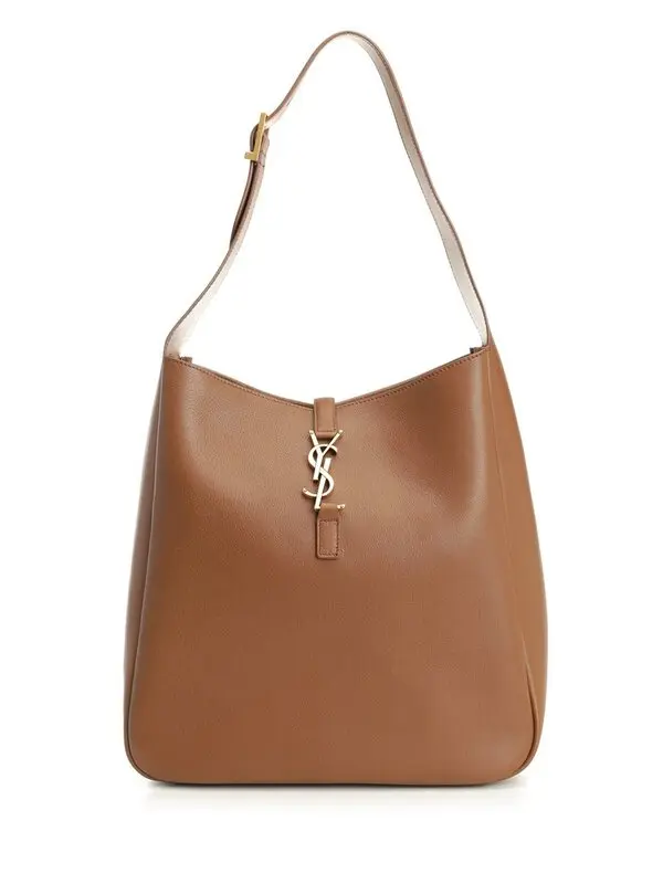 Saint Laurent Calfskin Hobo Bag - Brown