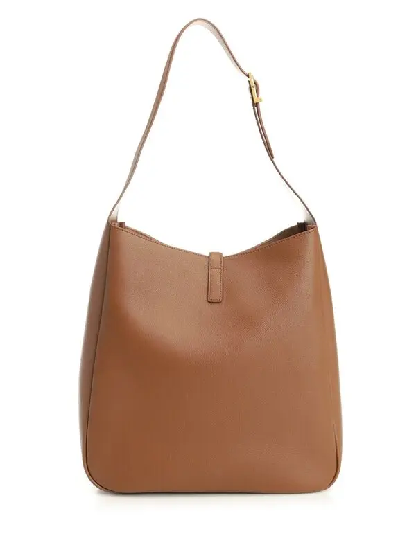 Saint Laurent Calfskin Hobo Bag - Brown