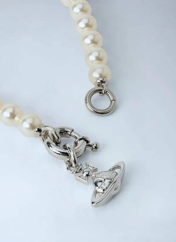 VIVIENNE WESTWOOD Leanne Twin Set Bracelet With Pearl Beads And Letter Charms