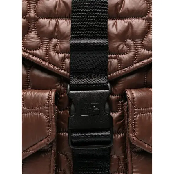 GANNI Quilted Backpack - Brown