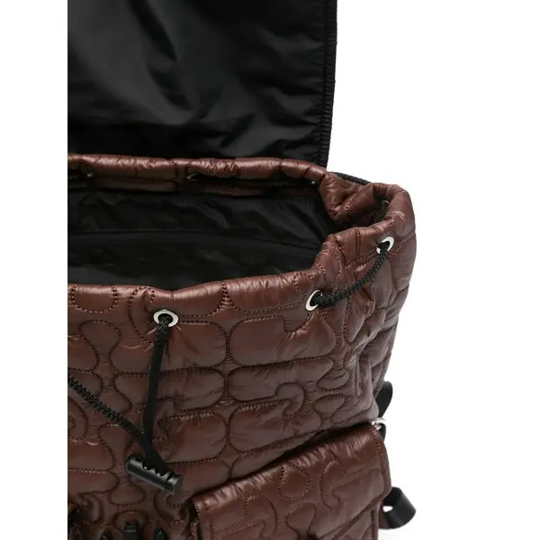 GANNI Quilted Backpack - Brown