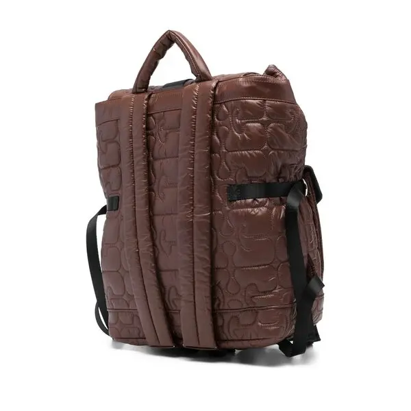 GANNI Quilted Backpack - Brown
