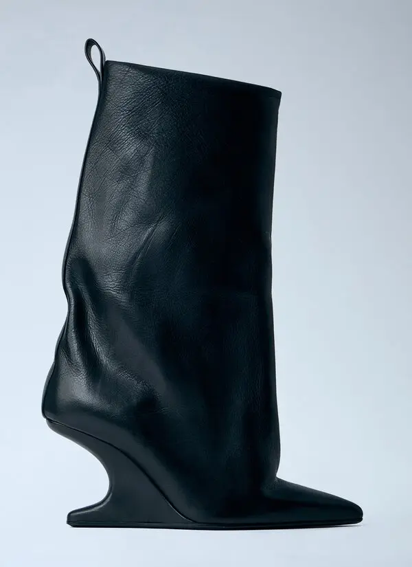 Rick Owens Cantilever 8 Sharp Flared Boots - Black