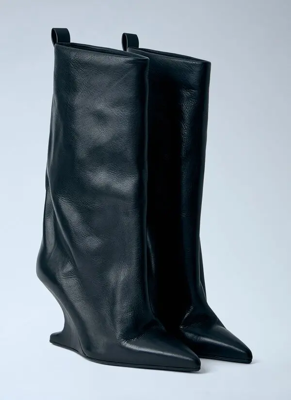 Rick Owens Cantilever 8 Sharp Flared Boots - Black