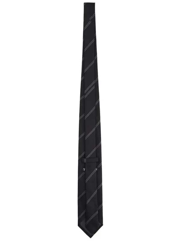 TOM FORD Printed Silk Neck Tie - Black
