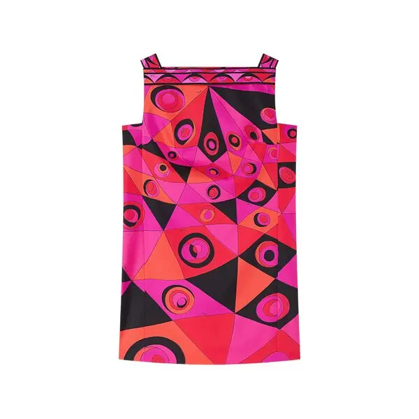 Emilio Pucci Day Dress With Occhi Print - Pink