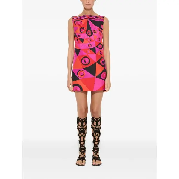 Emilio Pucci Day Dress With Occhi Print