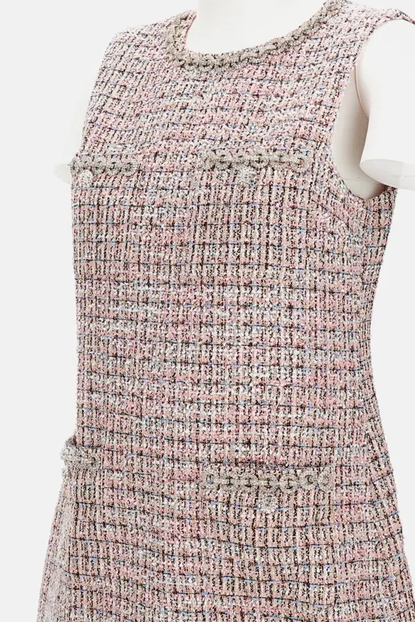 SELF-PORTRAIT Midi Dress Boucle Motif