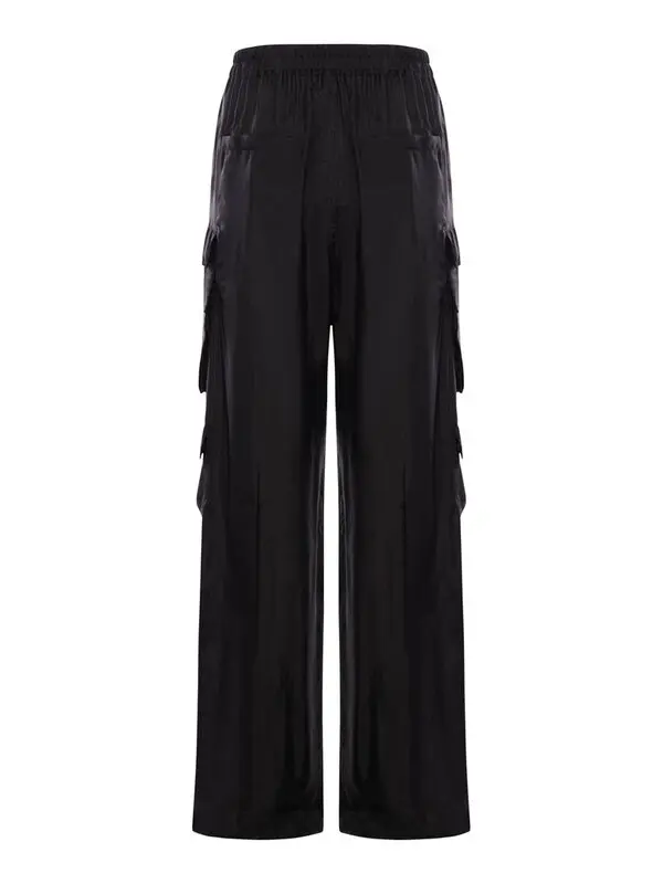 Rick Owens Cupro Cargo Pants - Black
