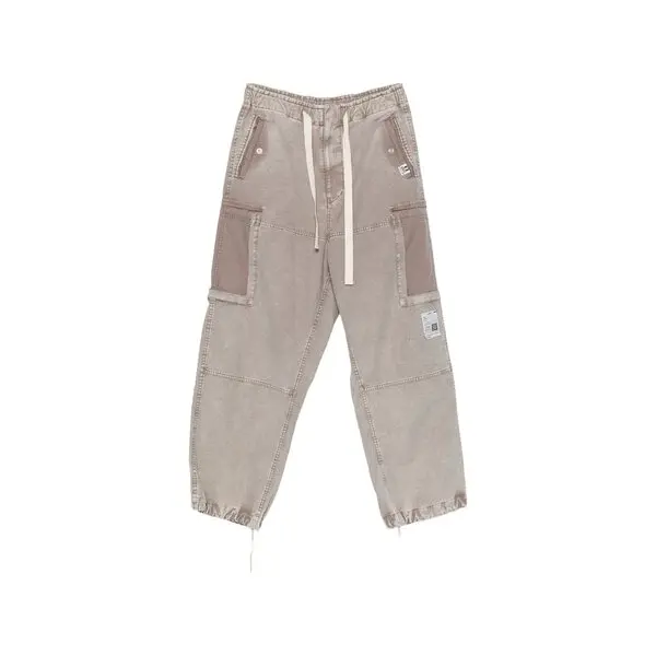 Mihara Yasuhiro Grey Cargo Trousers - Cream