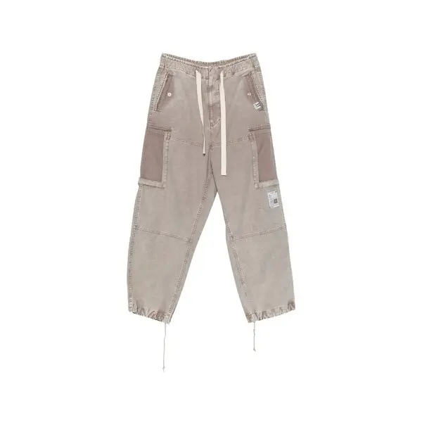 Mihara Yasuhiro Grey Cargo Trousers - Cream