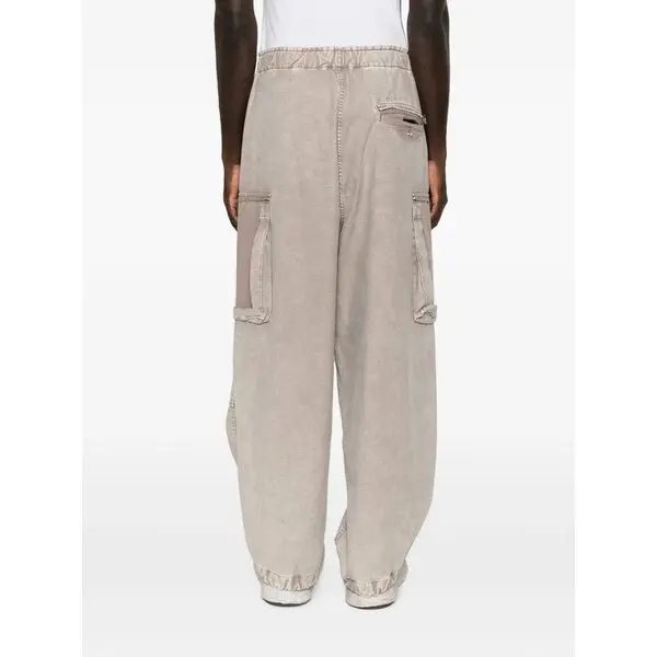 Mihara Yasuhiro Grey Cargo Trousers - Cream