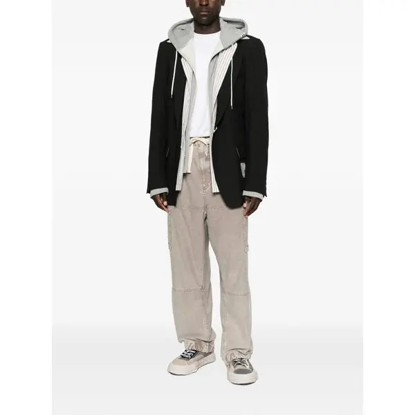 Mihara Yasuhiro Grey Cargo Trousers - Cream