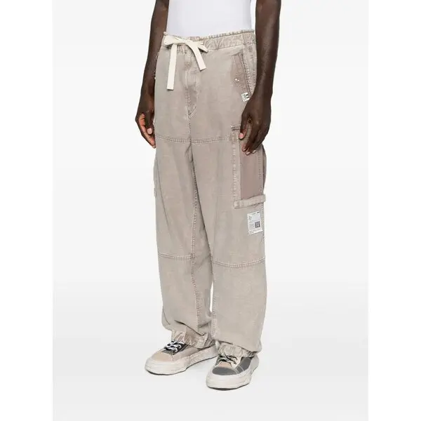 Mihara Yasuhiro Grey Cargo Trousers - Cream