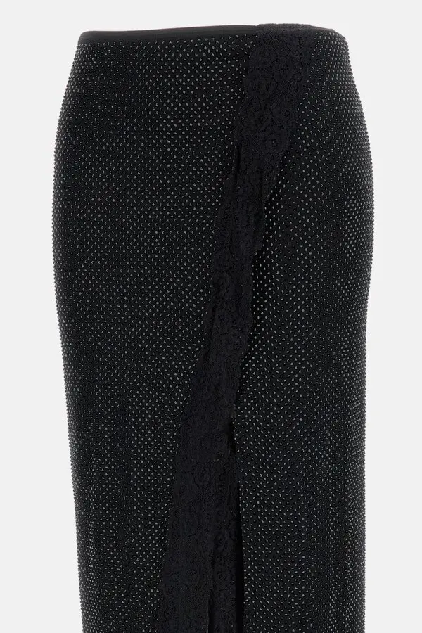 SELF-PORTRAIT Crystal Trim Mini Dress - Multicolor