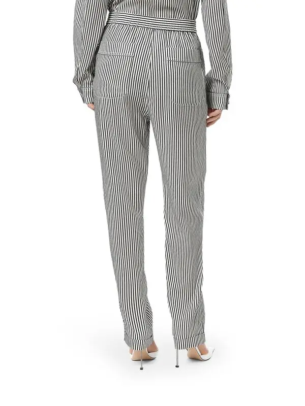 TOM FORD Striped Silk Trousers - Multicolor
