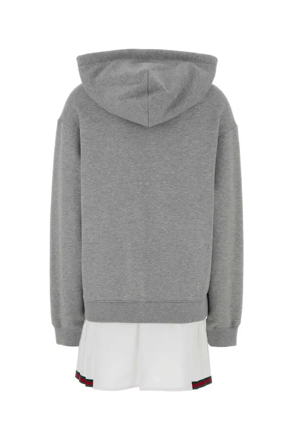 Gucci Grey Cotton Sweatshirt Dress