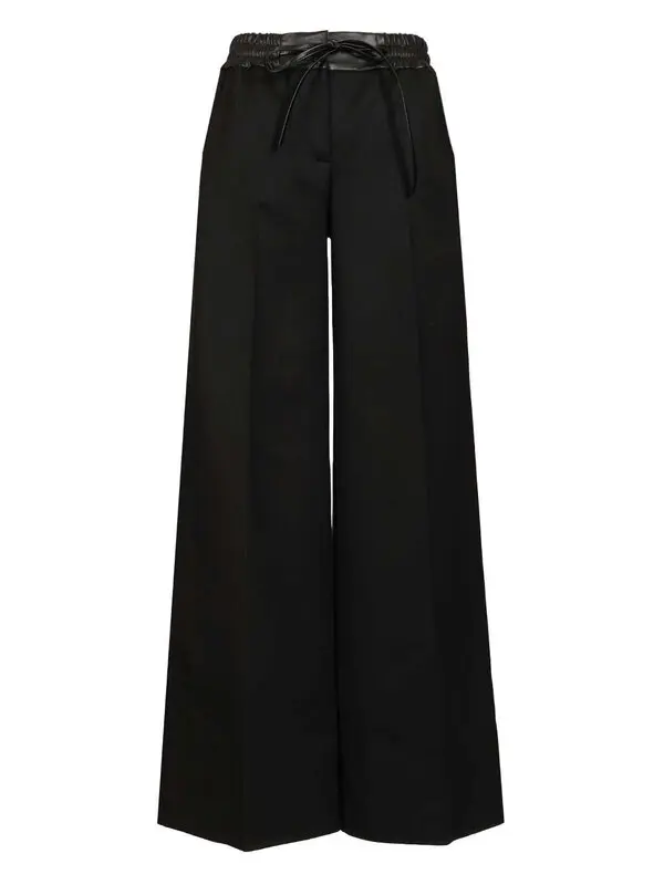Alaïa Tailored Wool And Lambskin Pants - Black