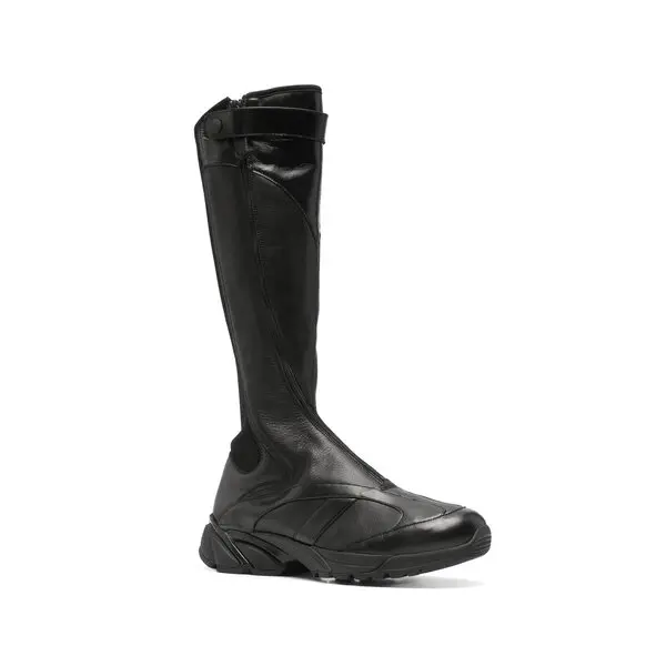 Our Legacy Leather Paneled Zip Up Boots