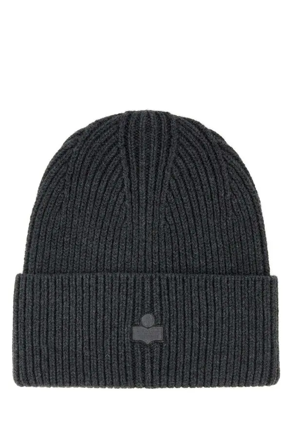 Isabel Marant Étoile Charcoal Stretch Cotton Blend Beanie Hat - Gray