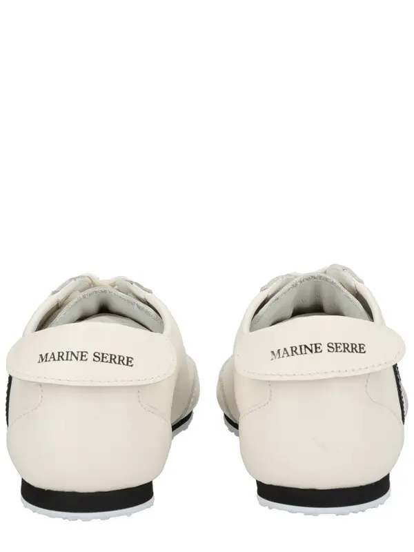 MARINE SERRE Astra Leather Sneakers - White