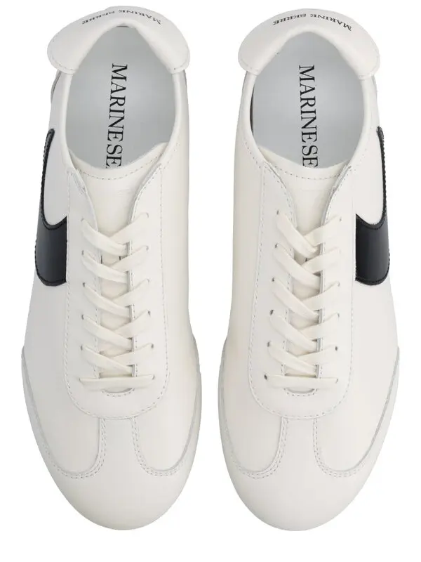 MARINE SERRE Astra Leather Sneakers - White