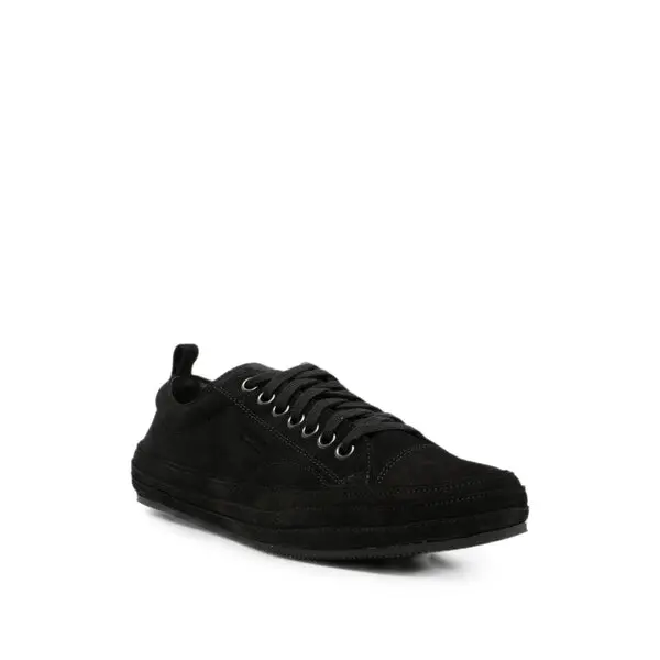 TOM FORD Suede Low-top Sneakers With White Stripe Detail - Black