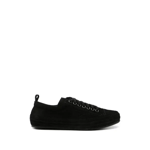 TOM FORD Suede Low-top Sneakers With White Stripe Detail - Black
