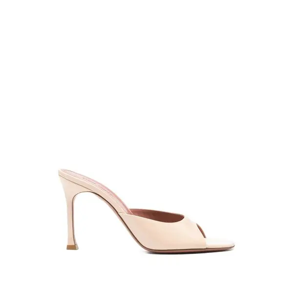 Amina Muaddi Patent Leather Slip-on Stiletto Mules