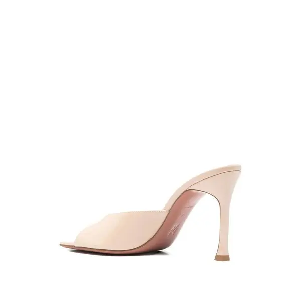 Amina Muaddi Patent Leather Slip-on Stiletto Mules