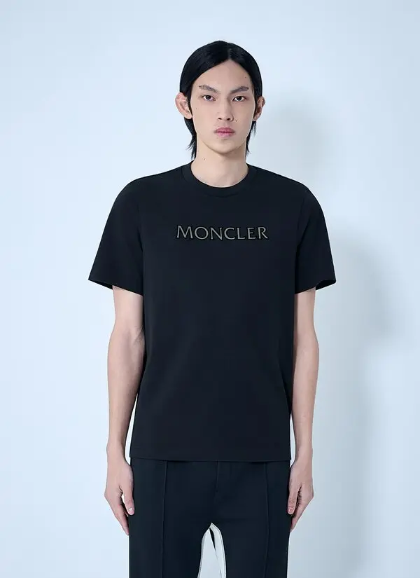 Moncler Logo Motif T-shirt - Black